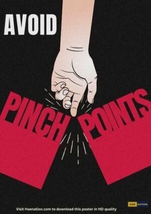 Avoid Pinch Points - Premium Safety Poster | HSENation