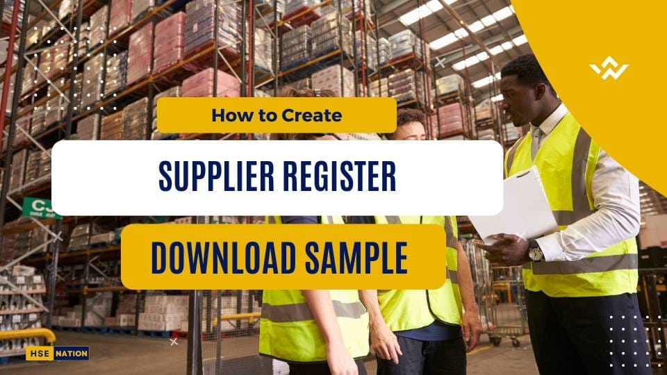 Supplier Register - How to Create? (Download Sample) | HSENation