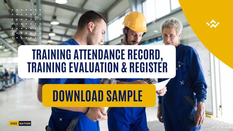 Training Attendance Record, Training Evaluation & Register - (Download ...