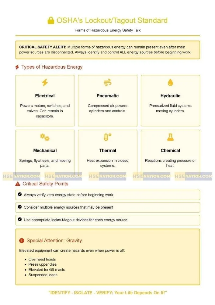 Forms of Hazardous Energy Safety Toolbox Talk - Download | HSENation